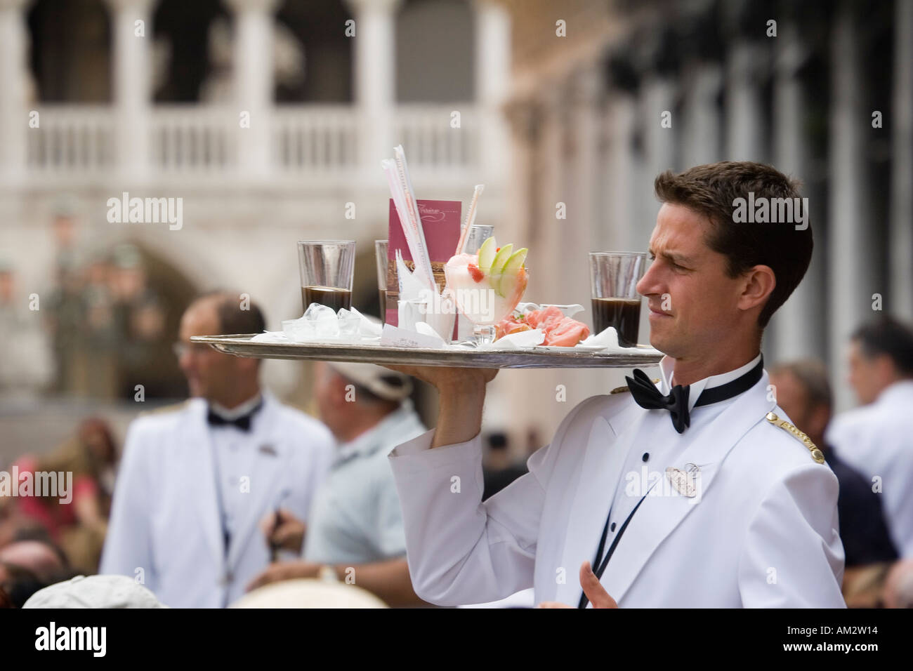 Venice Italy Cafe Florian Man High Resolution Stock Photography and ...