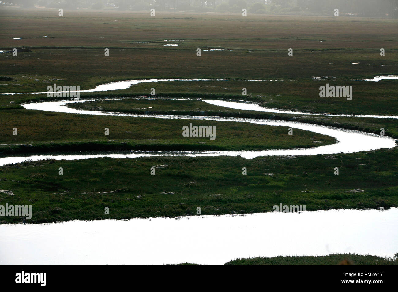 Meandering river at Morro Bay, California, USA Stock Photo - Alamy
