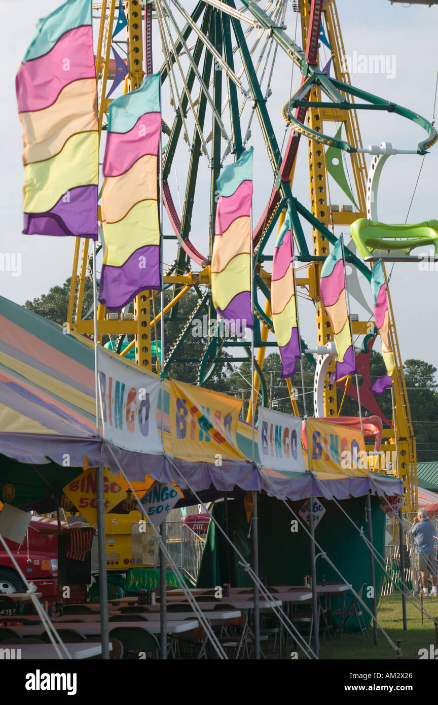 county fair amusements 3 ride Stock Photo - Alamy