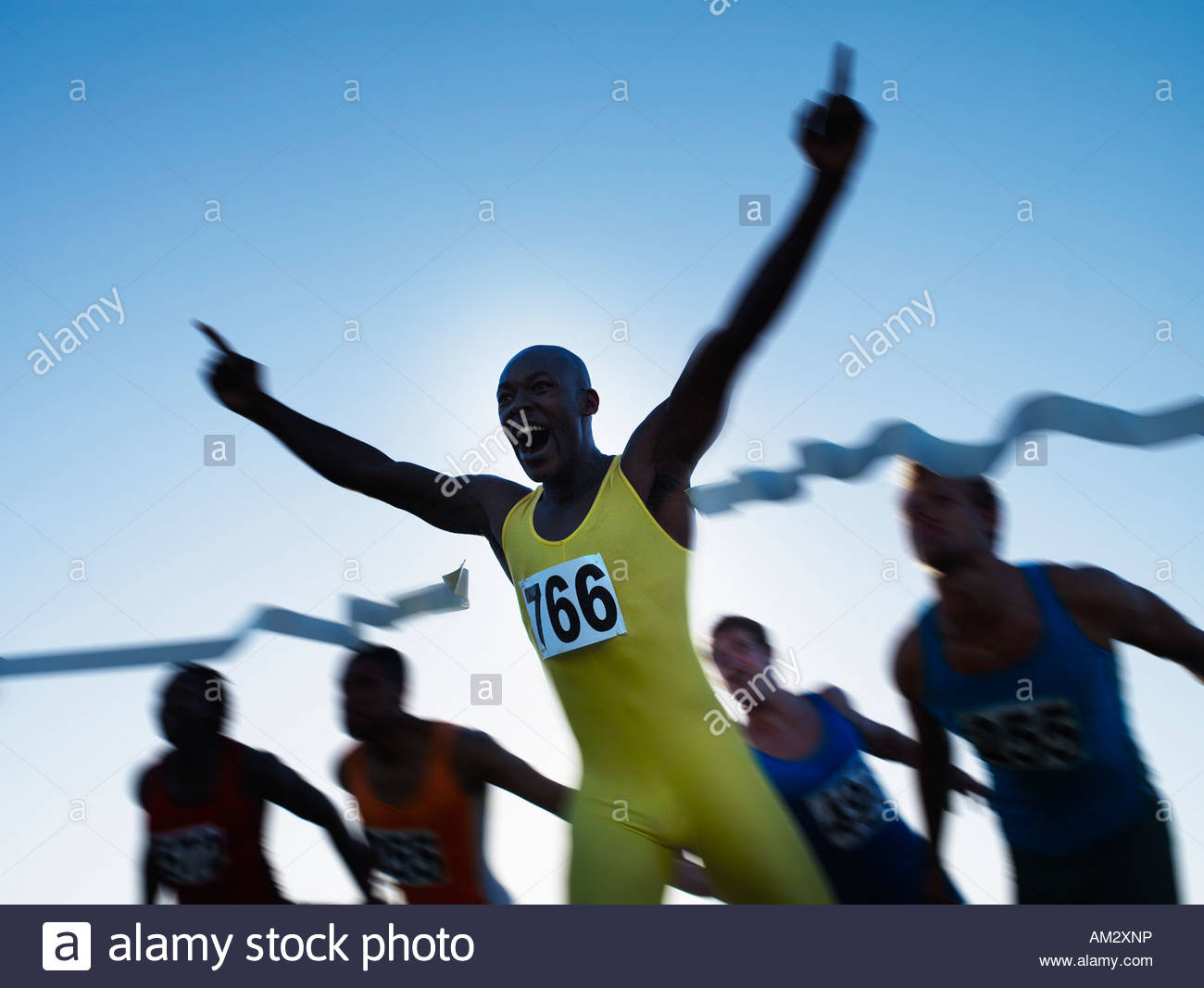 Crossing The Finish Line Stock Photos & Crossing The Finish Line Stock ...
