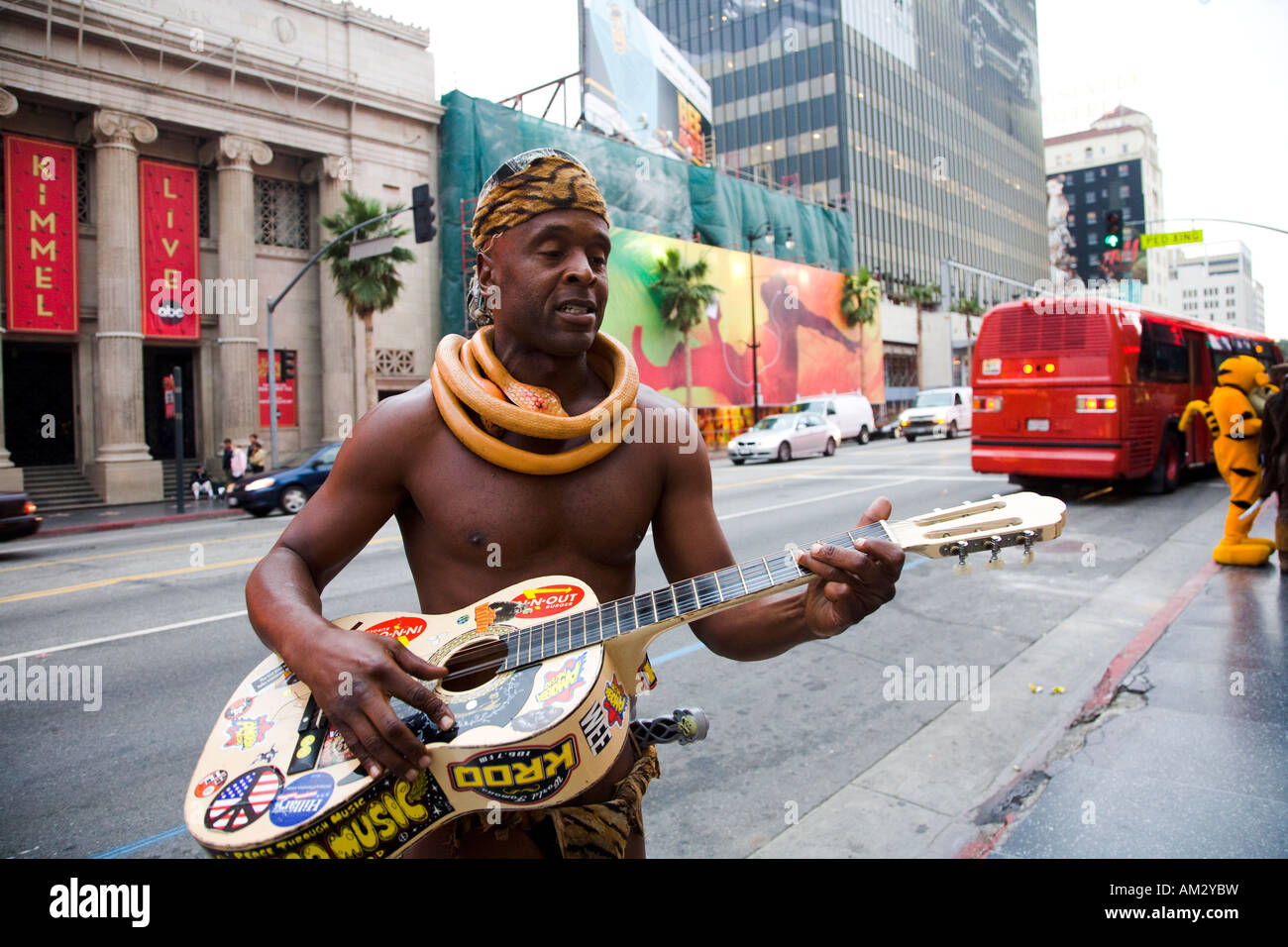 Street performer Hollywood Boulevard Los Angeles County California ...
