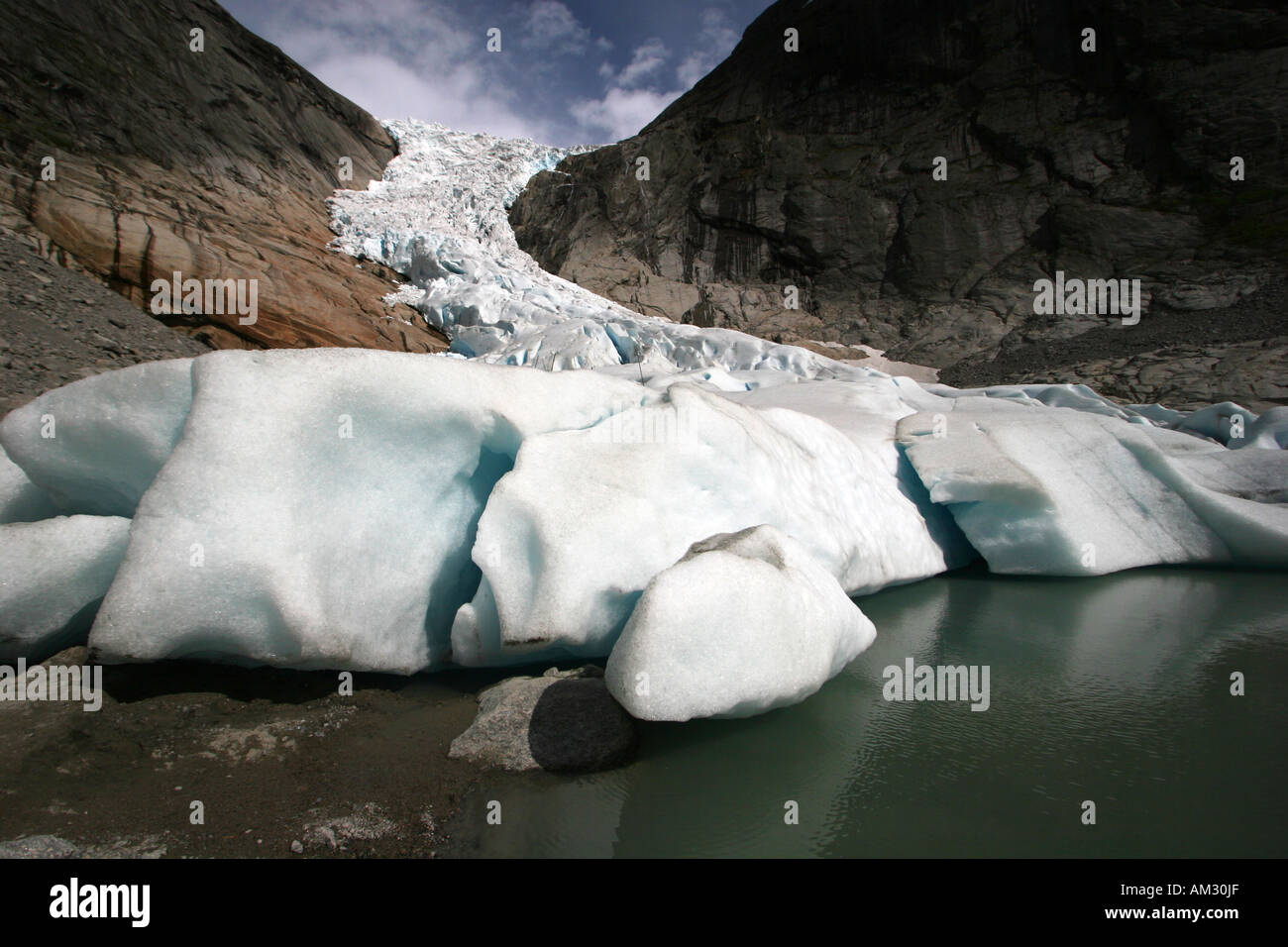 briksdal glacier norway Stock Photo - Alamy