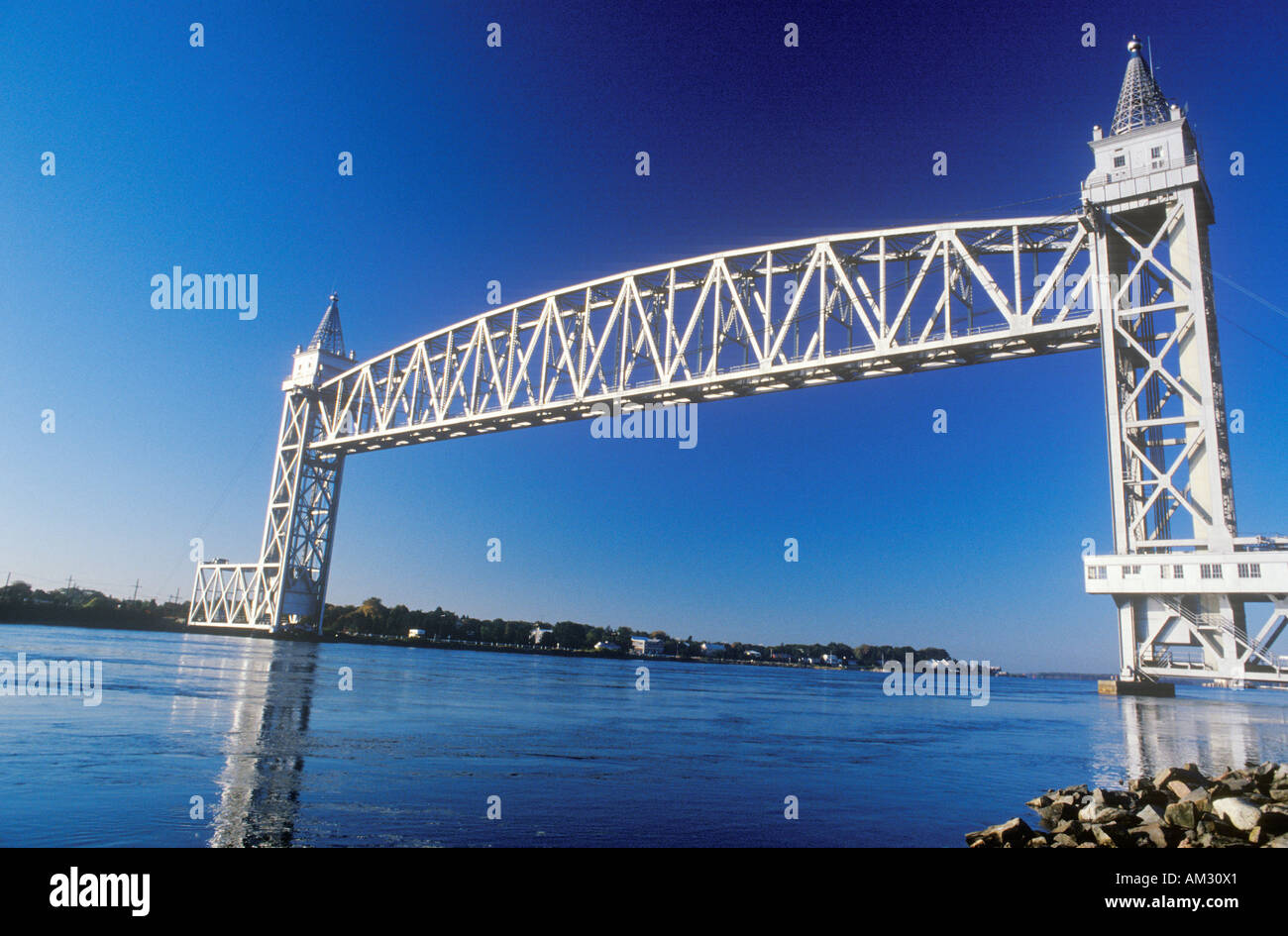 The Cape Cod Canal Railroad Bridge Stock Photo - Alamy