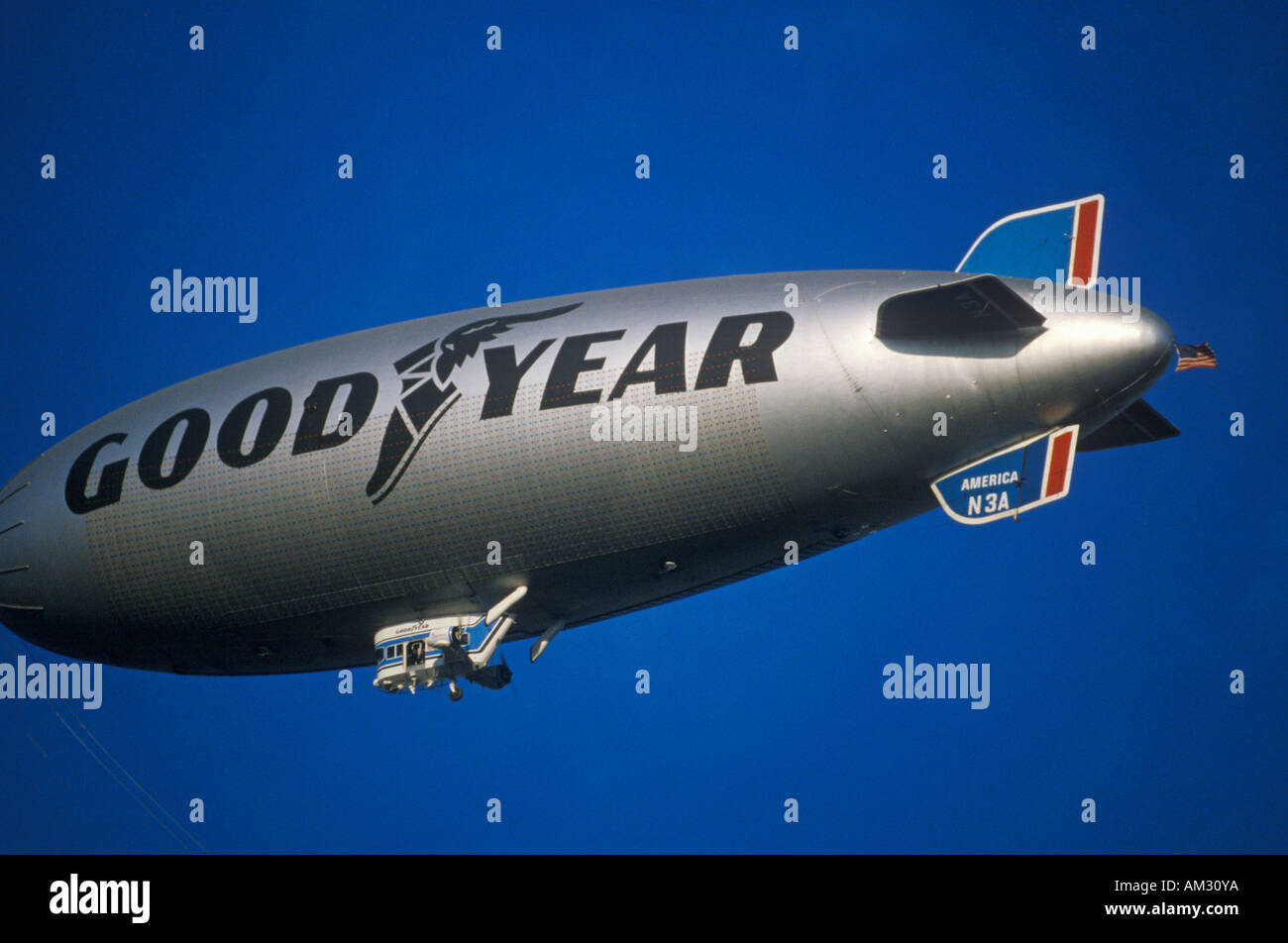 The Goodyear Blimp over Los Angeles Stock Photo - Alamy