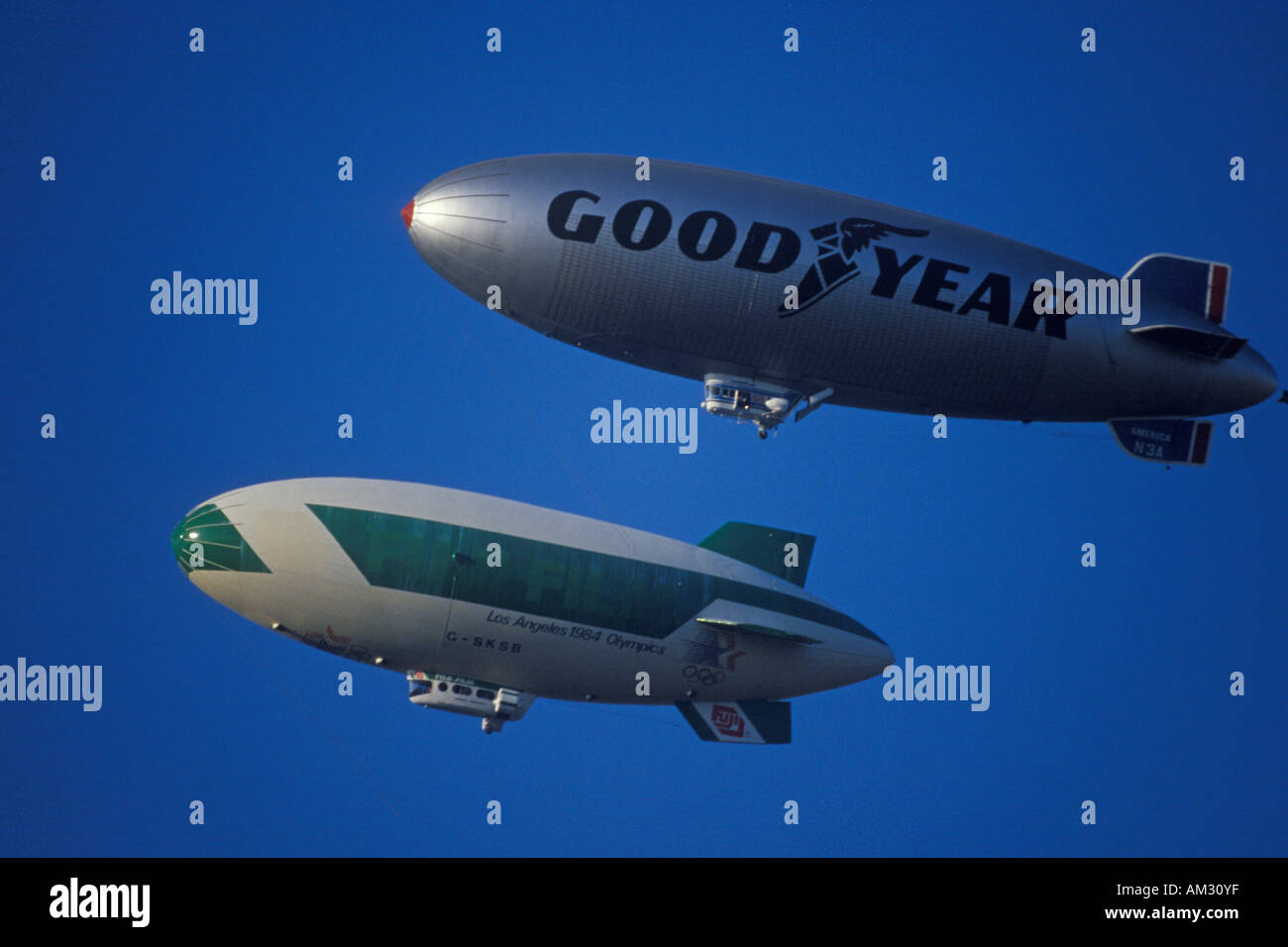 The Goodyear Blimp over Los Angeles Stock Photo - Alamy