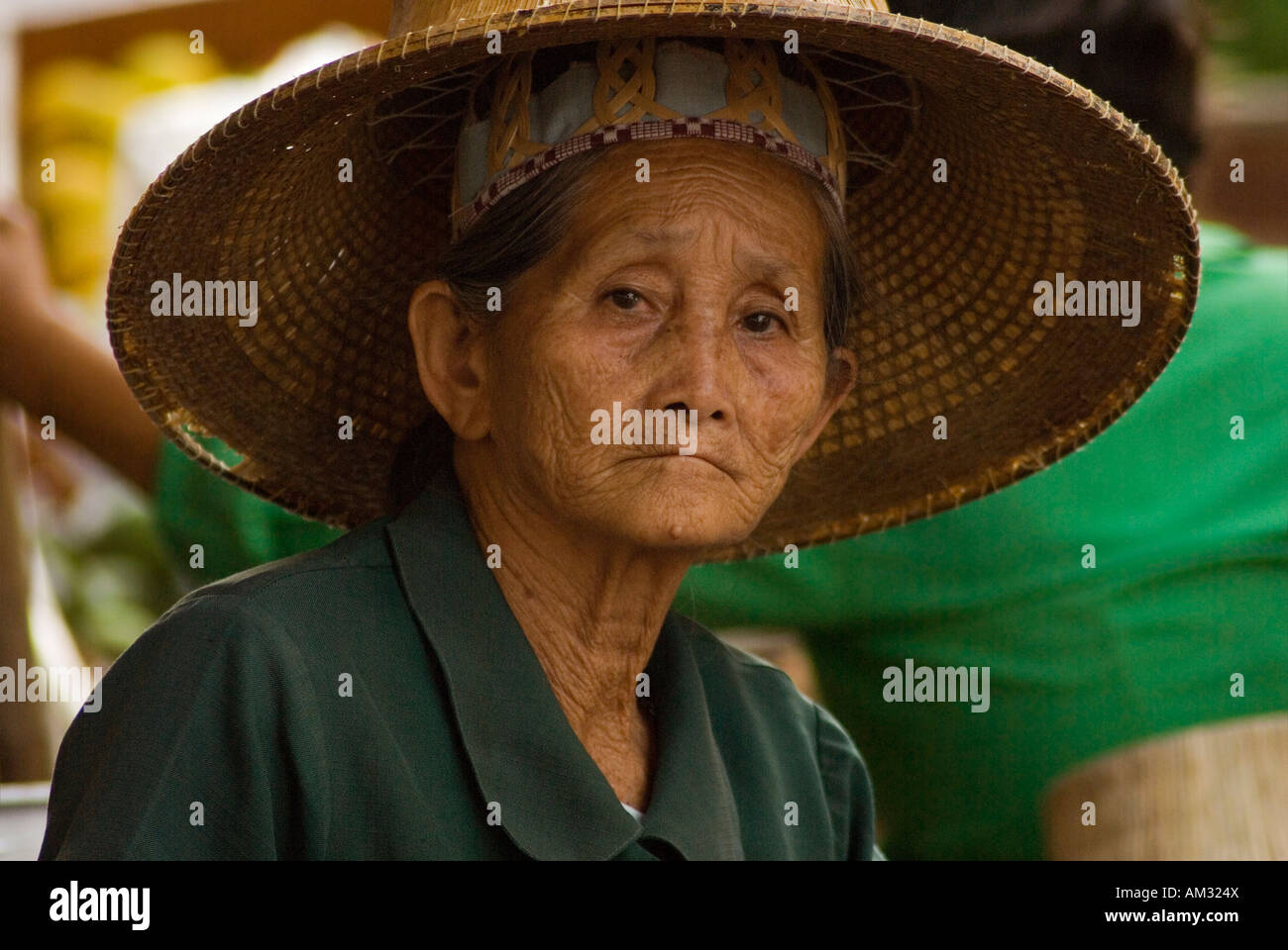Local trader at floating market Stock Photo - Alamy