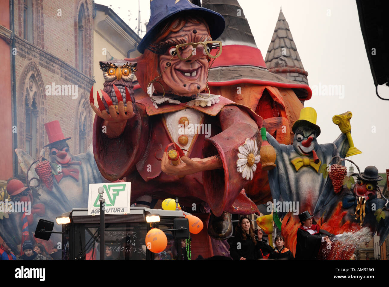 A carnival float in a street parade in Italy Stock Photo - Alamy