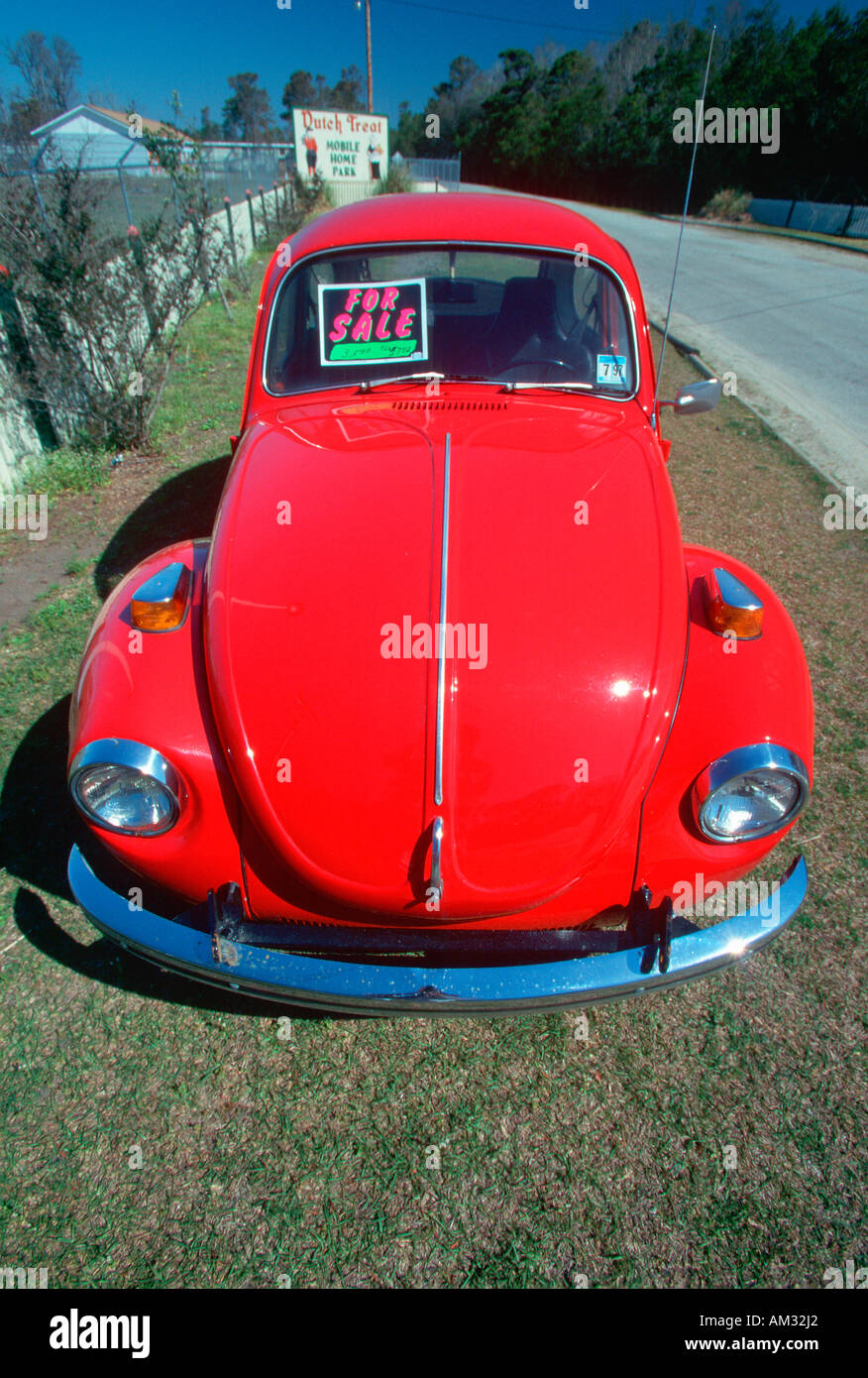 Red Volkswagen Beetle For Sale Stock Photo - Alamy