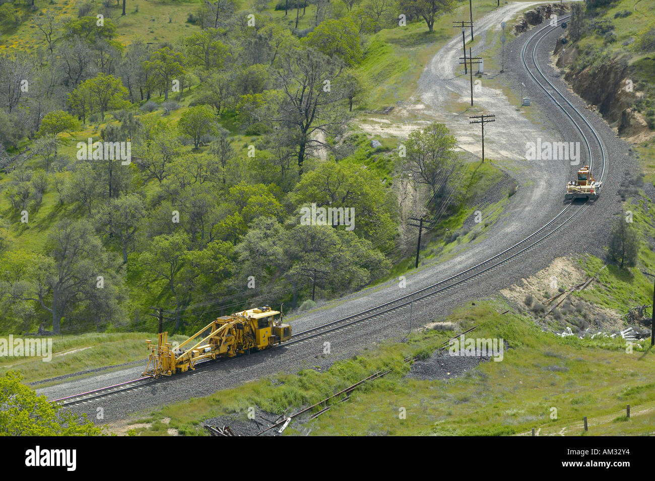 The Tehachapi Train Loop near Tehachapi California is the historic ...