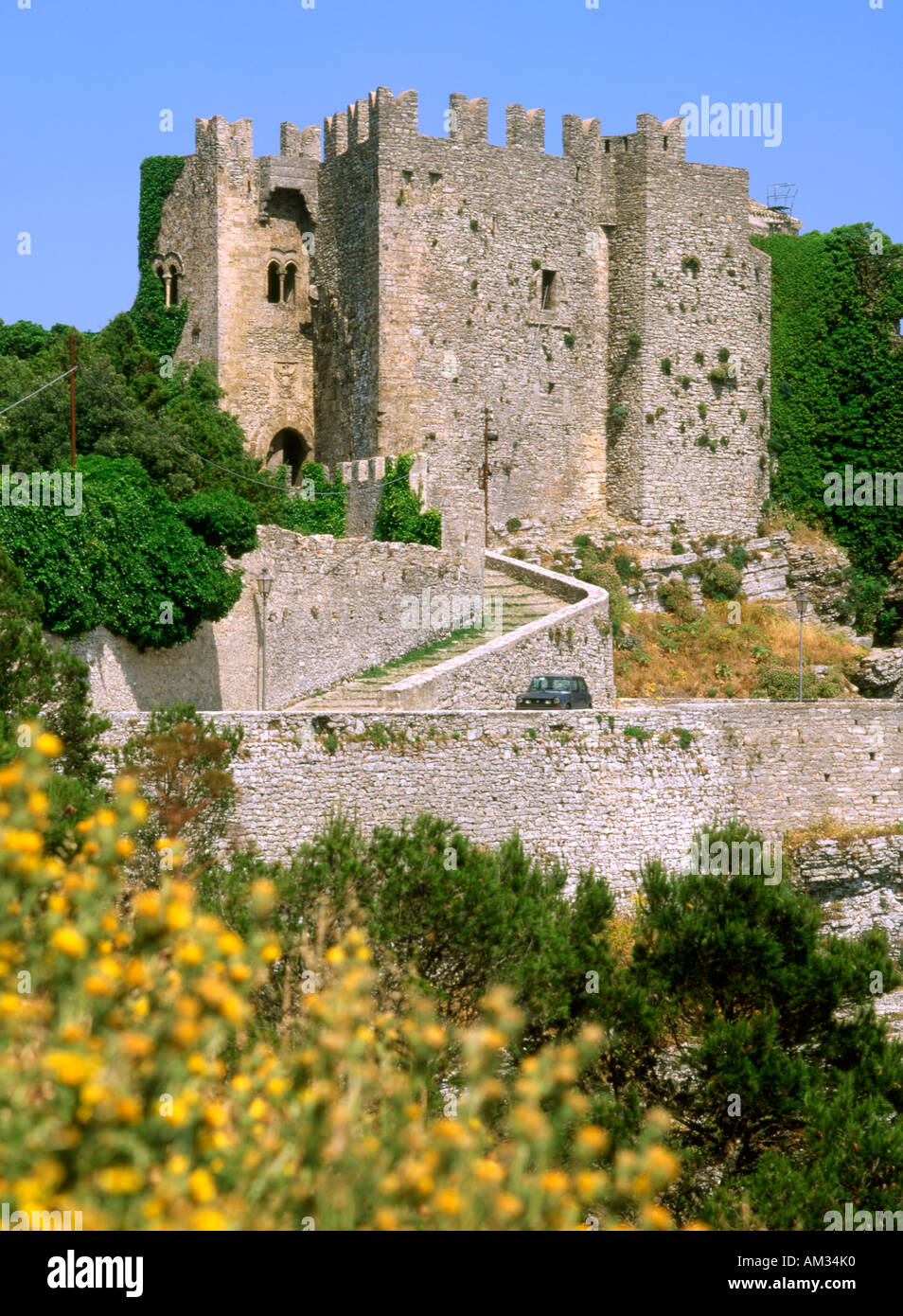 Italy. Sicily. Erice. Castle of Venus Stock Photo - Alamy