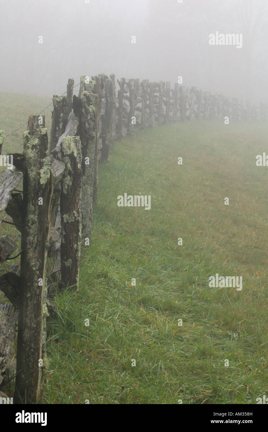 Fog along the Blue Ridge Parkway Stock Photo - Alamy