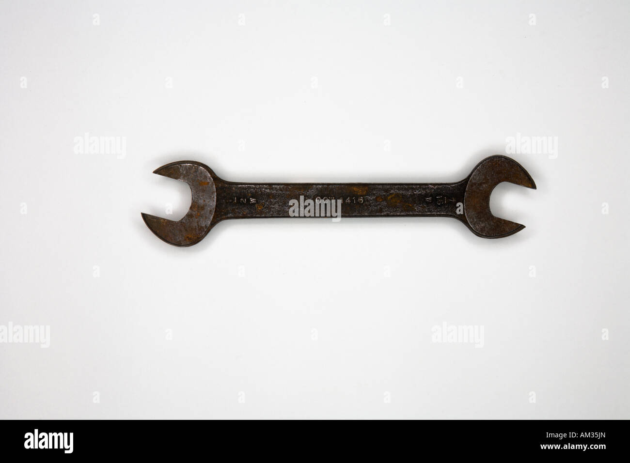 old spanner 'open ended' Stock Photo - Alamy