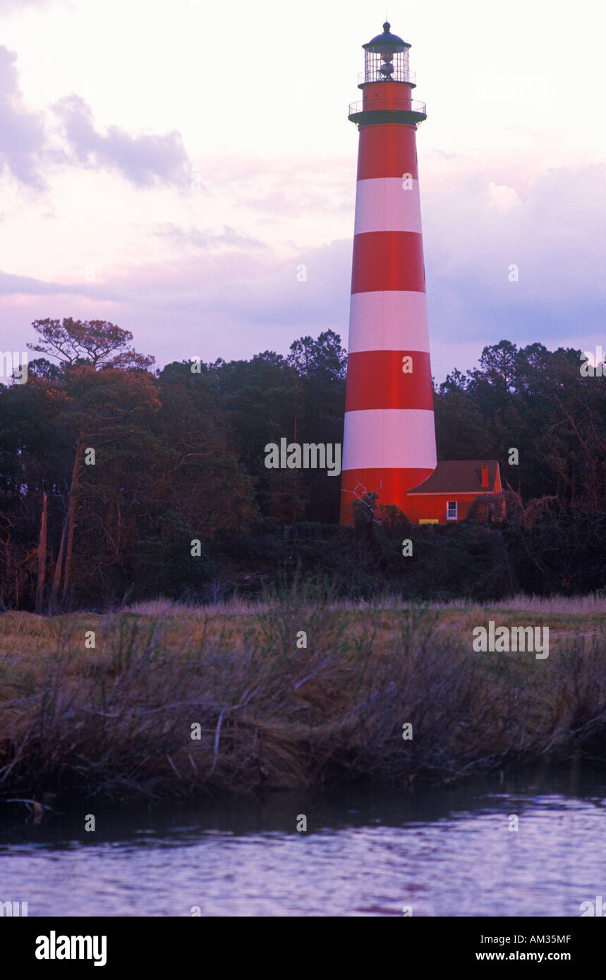 Assateague Lighthouse at Assateague Wildlife National Seashore VA Stock ...