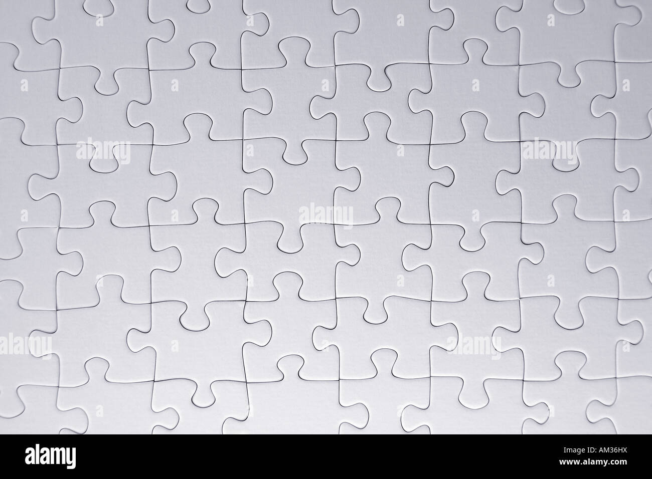 White blank jigsaw puzzle Stock Photo - Alamy