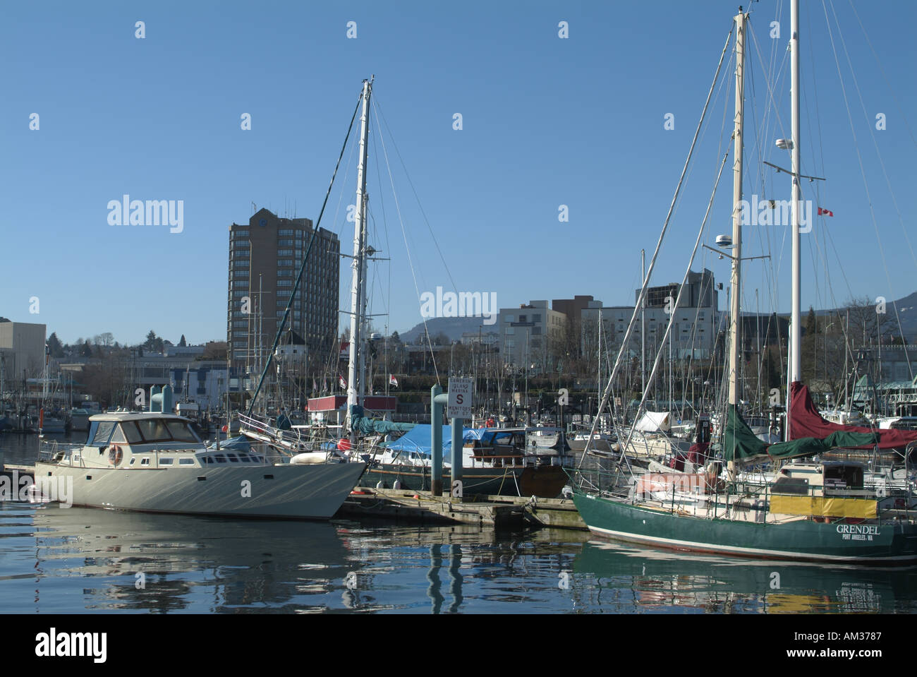 Public Marina and Nanaimo Waterfront Nanaimo Harbour Vancouver Island ...