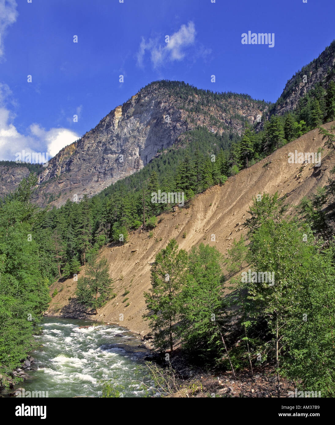 River in Mountain Pass Sea to Sky Highway 99 British Columbia Canada ...