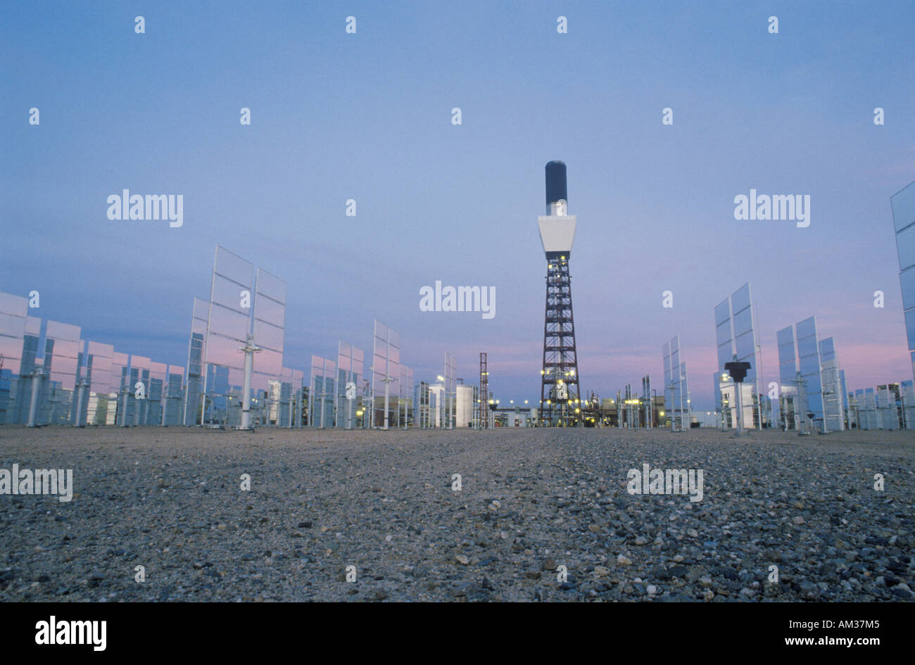 Solar One panels at South California Edison Plant in Barstow CA Stock ...