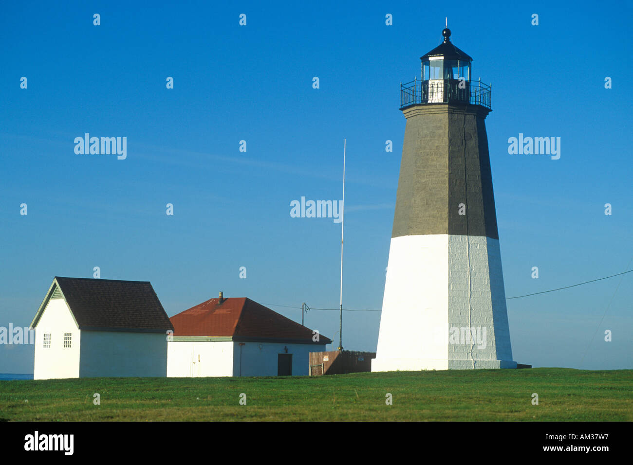 Point Judith Lighthouse at Narragansett Rhode Island Stock Photo - Alamy