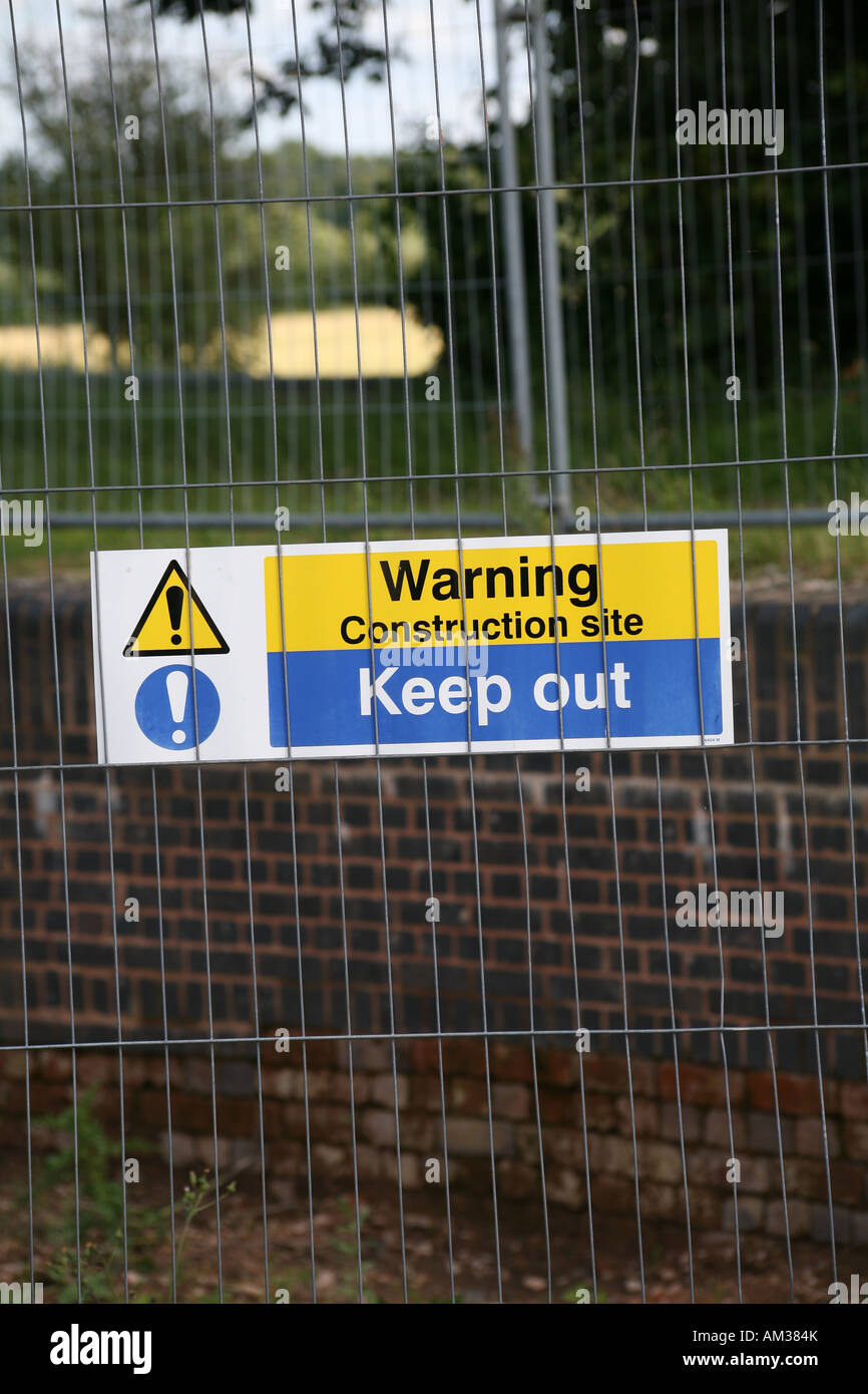 Construction Site Keep Out Sign 001 Stock Photo - Alamy