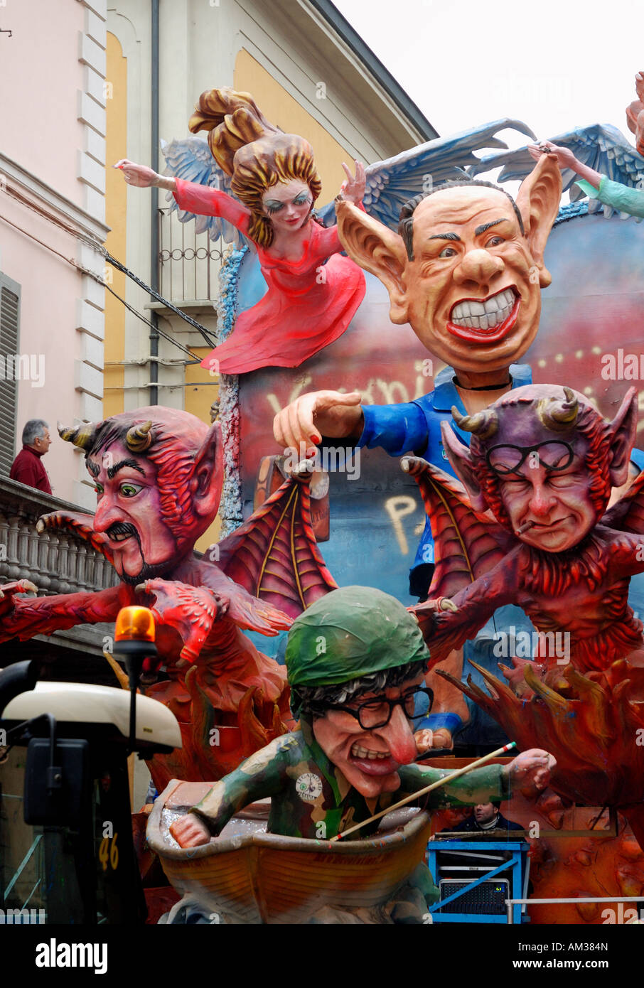 A carnival float in a street parade in Italy Stock Photo - Alamy