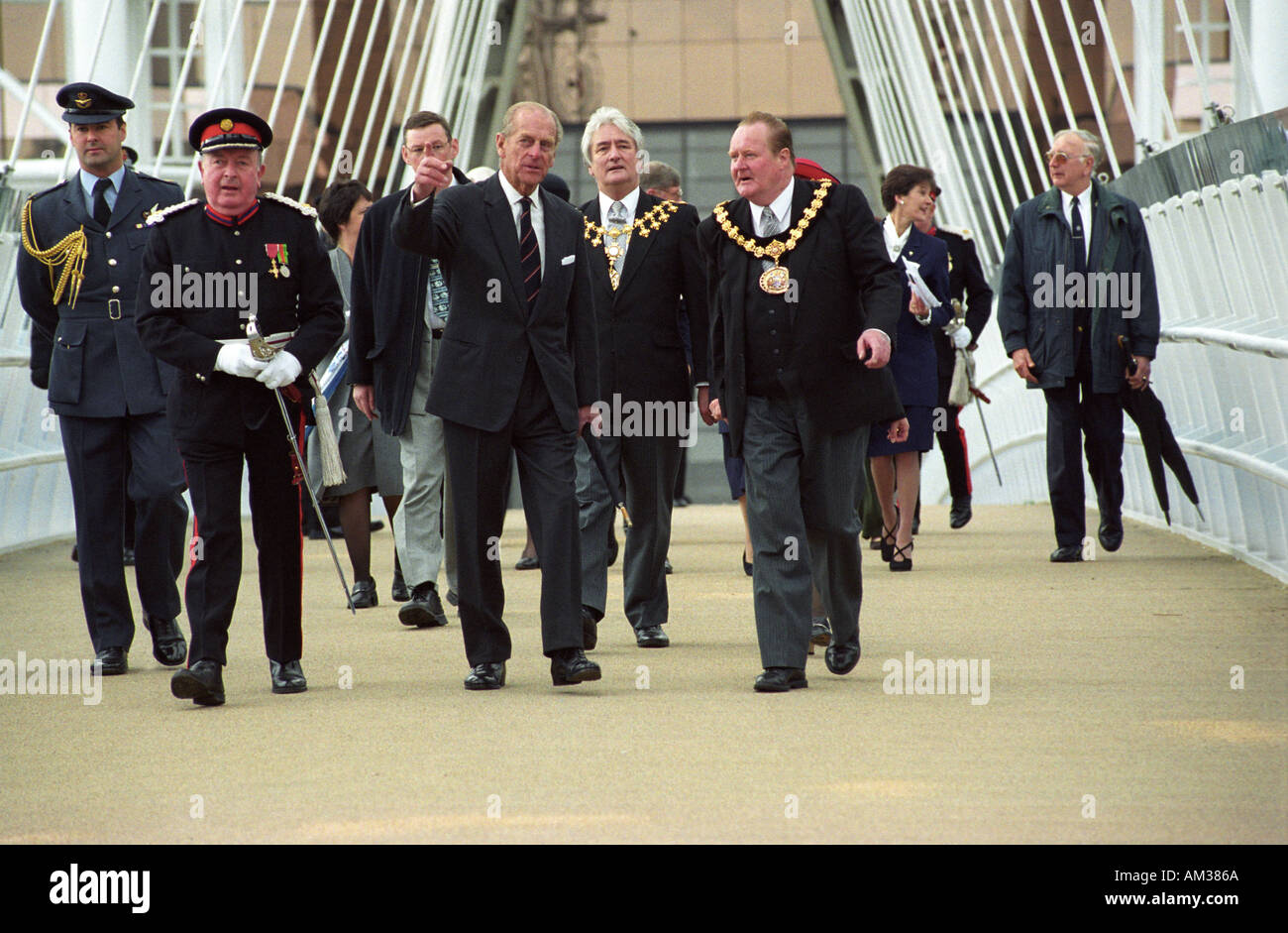 Royalty party on Lowry Bridge Stock Photo - Alamy