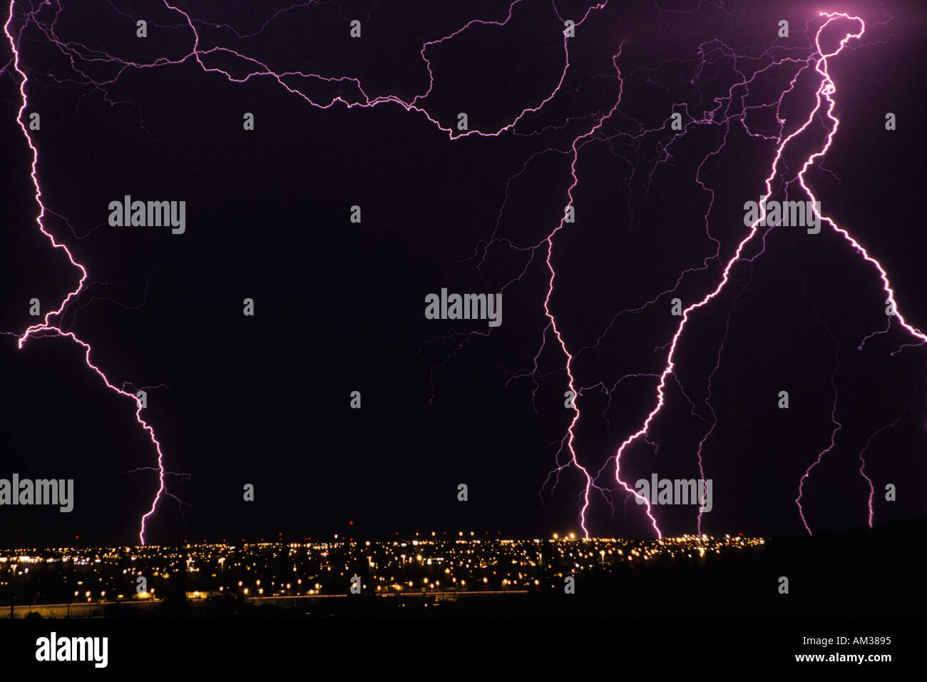 Multiple lightning strikes hi-res stock photography and images - Alamy