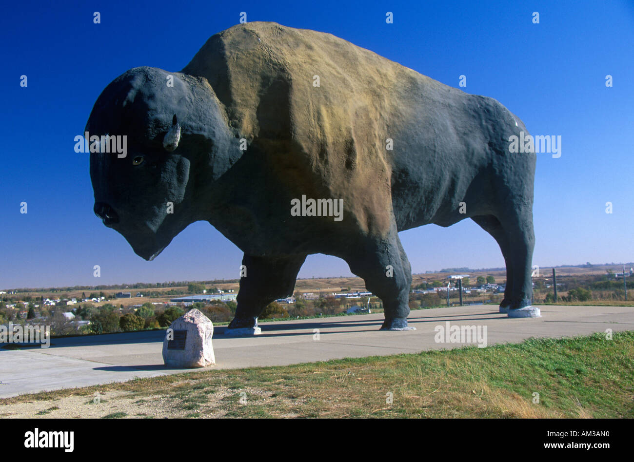 Bison statue National Buffalo Museum Jamestown ND Stock Photo - Alamy