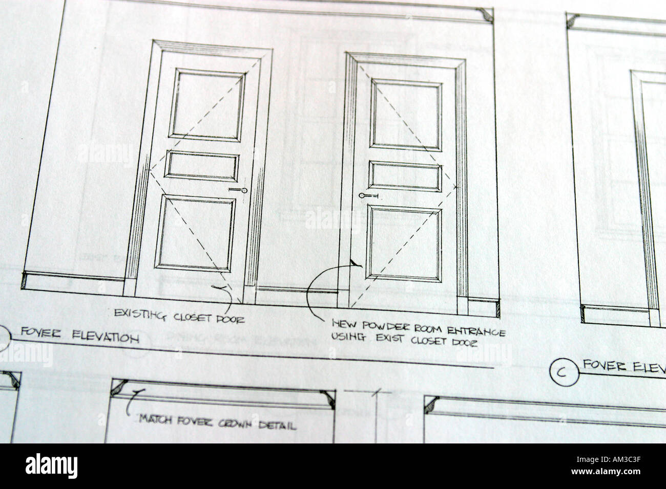 Blueprints of New Home Stock Photo - Alamy