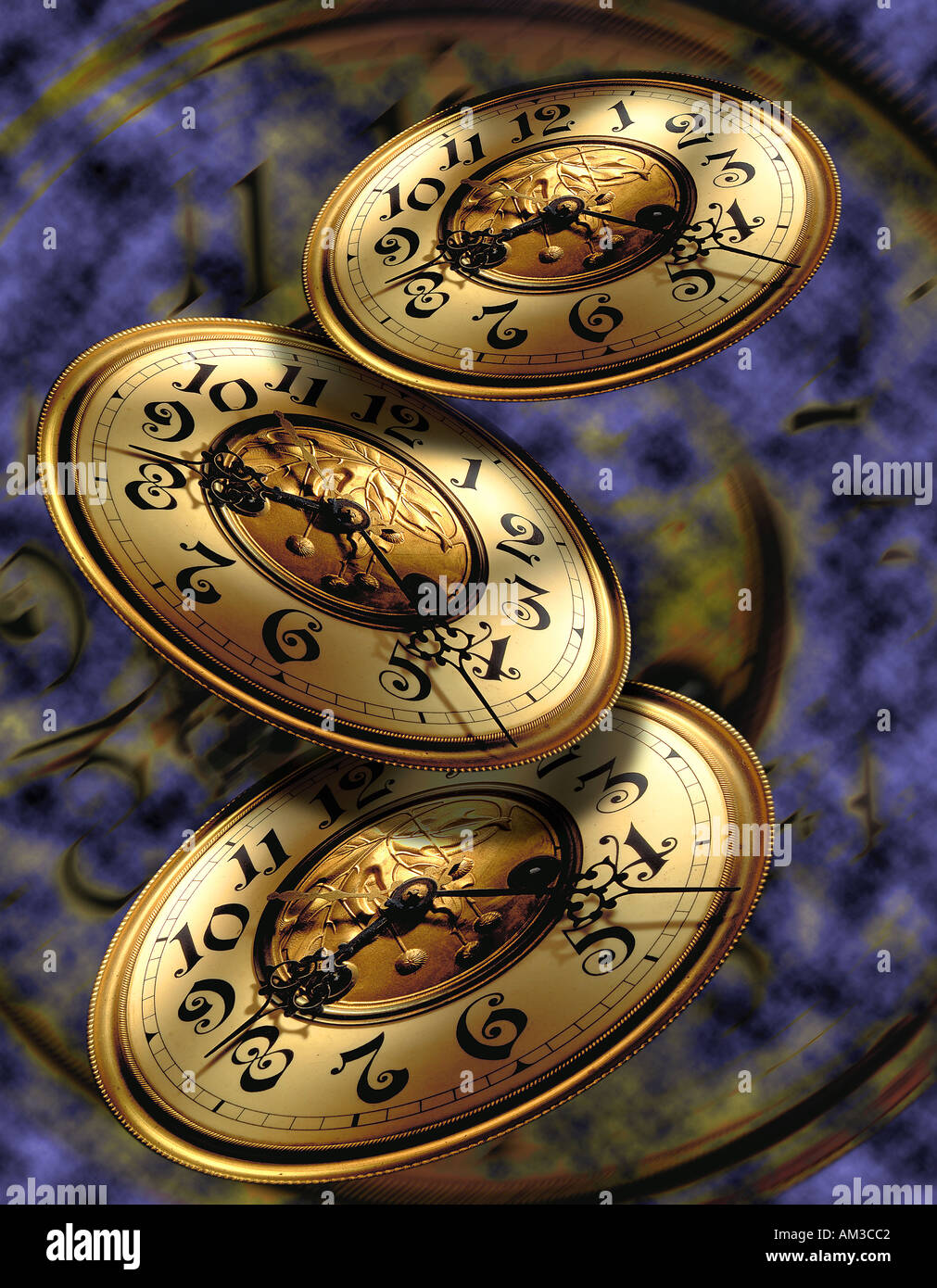 Abstract clockfaces hovering standout many hi-res stock photography and ...