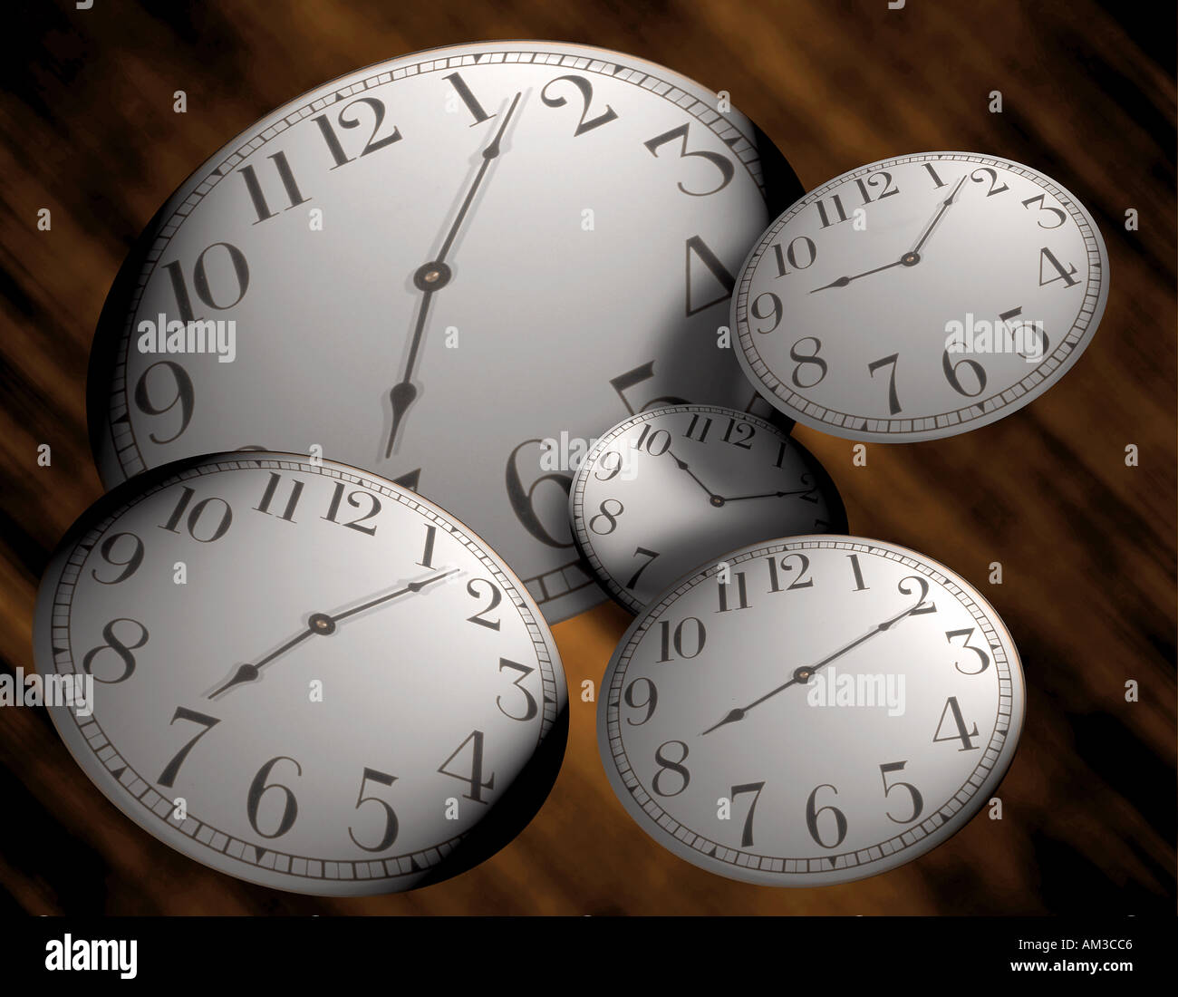 three clock faces montage Stock Photo - Alamy