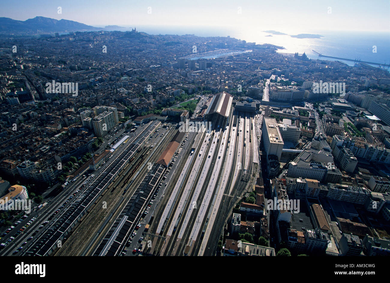 France, Bouches du Rhone, Marseille, Saint Charles railway station and ...