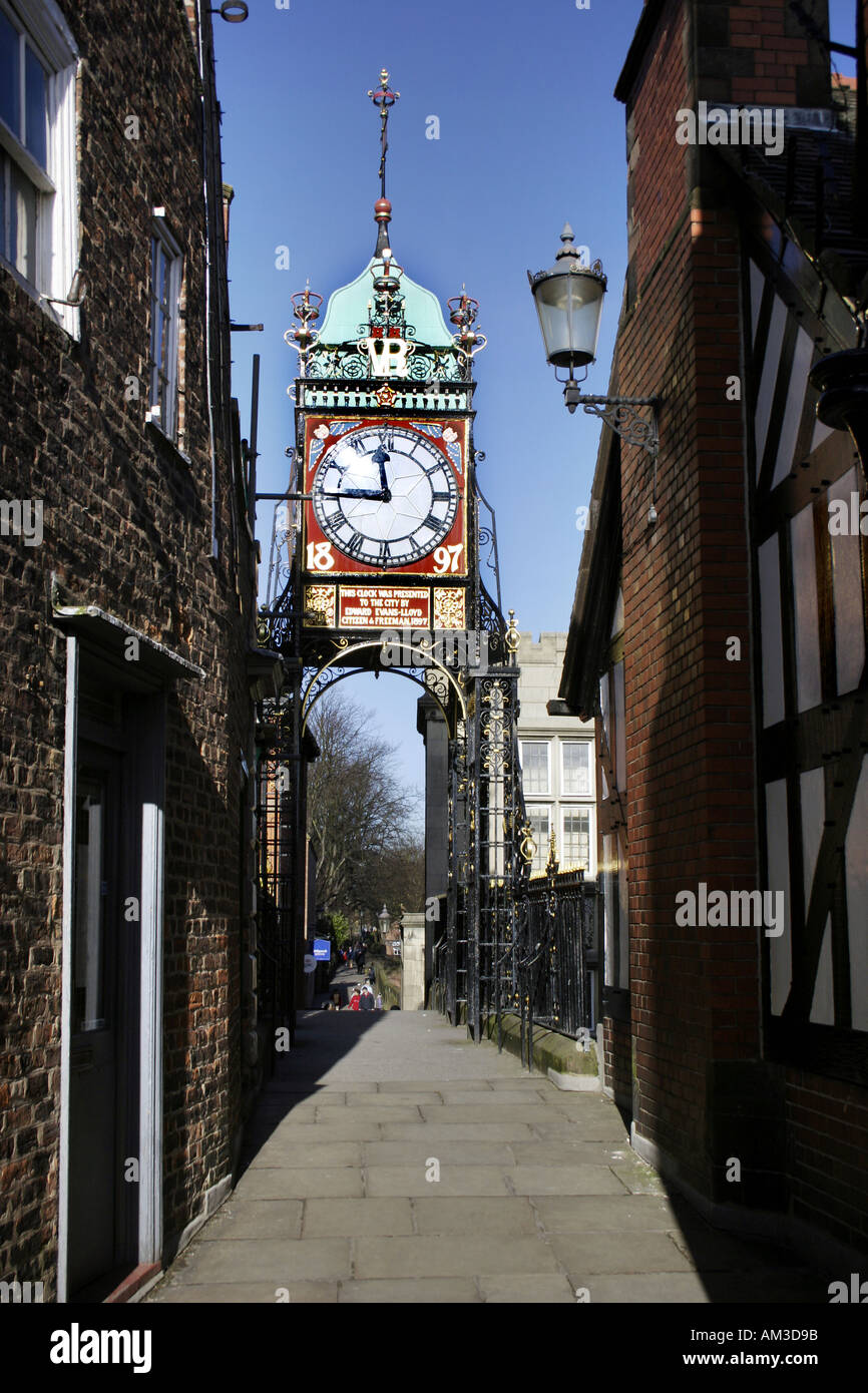 Chester Victorian Clock Roman City Walls Chester Cheshire England ...