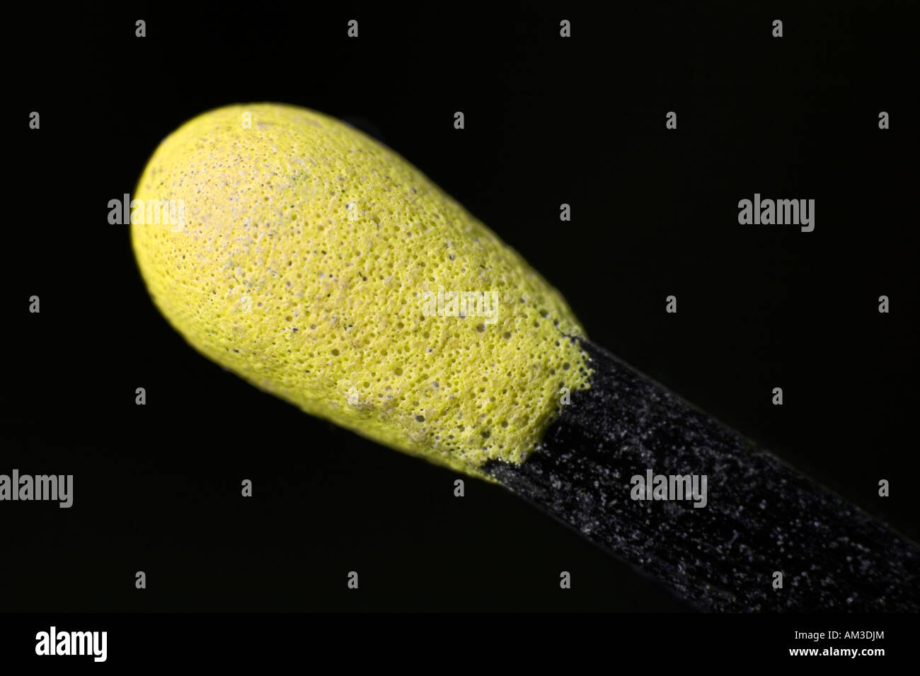 Yellow match, cut out, macro Stock Photo - Alamy