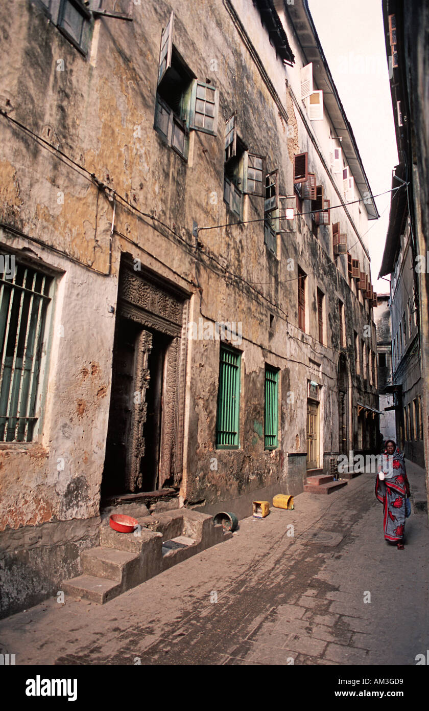 Old Stone Town is a warren of narrow streets Historic trading town ...