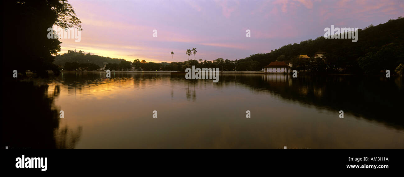 sri lanka panoramic horizontal landscape of kandy lake Stock Photo - Alamy