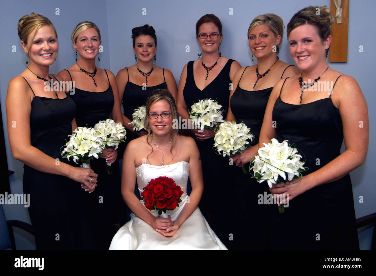Brides wedding party Stock Photo - Alamy
