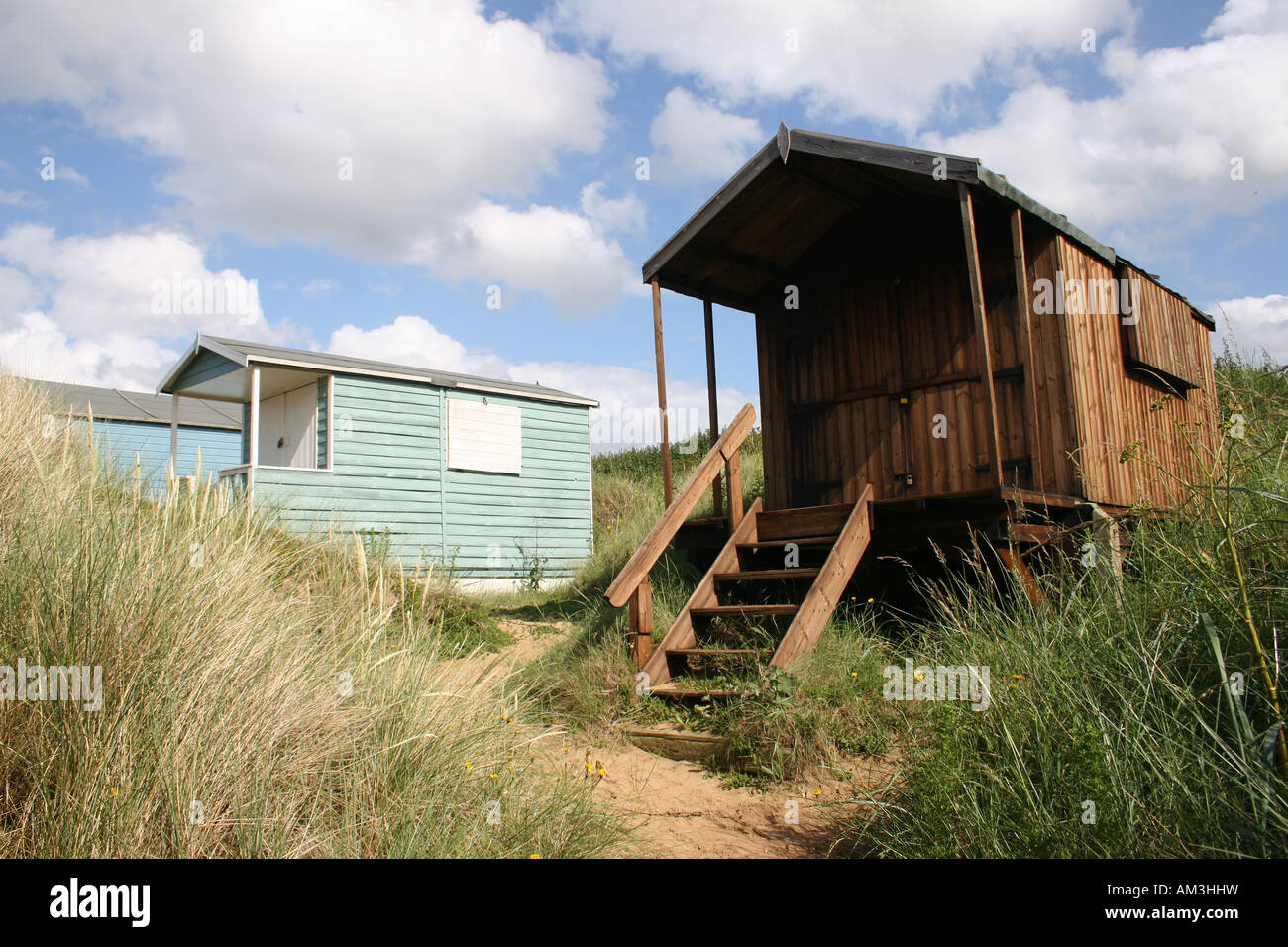 Summer Beach Huts. Old Hunstanton, Norfolk UK Stock Photo - Alamy