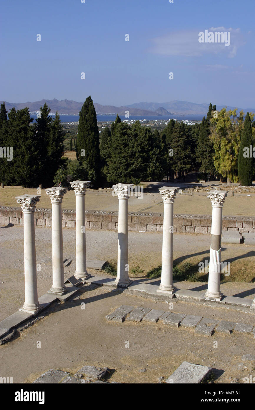 greece dodecanese kos island archaeological site of the asklepeion ...