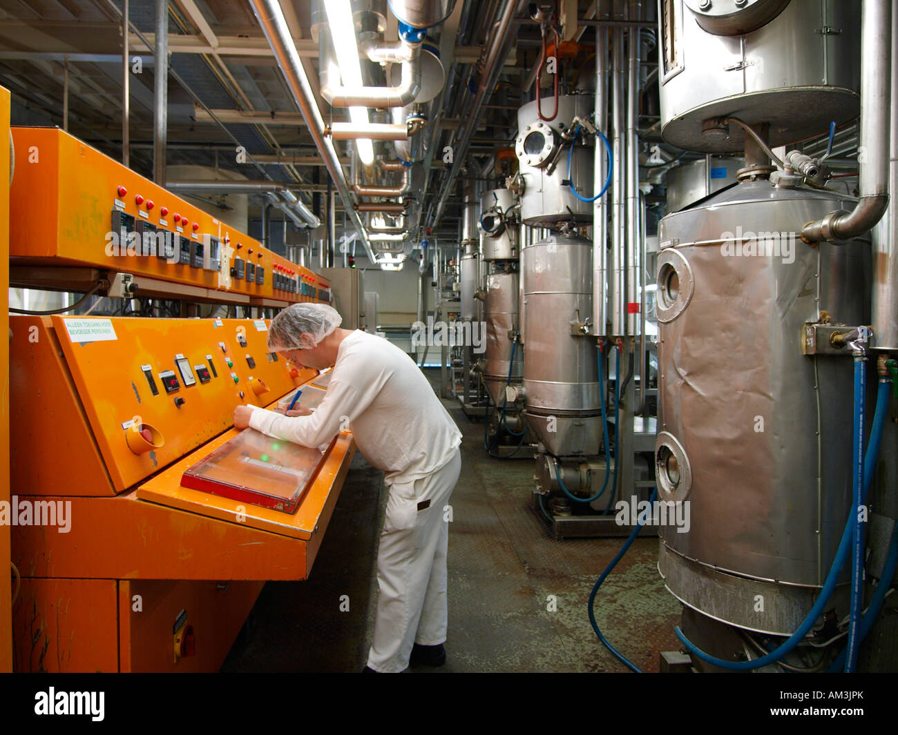 Process operator in the Perfetti van Melle mentos factory in Breda the ...
