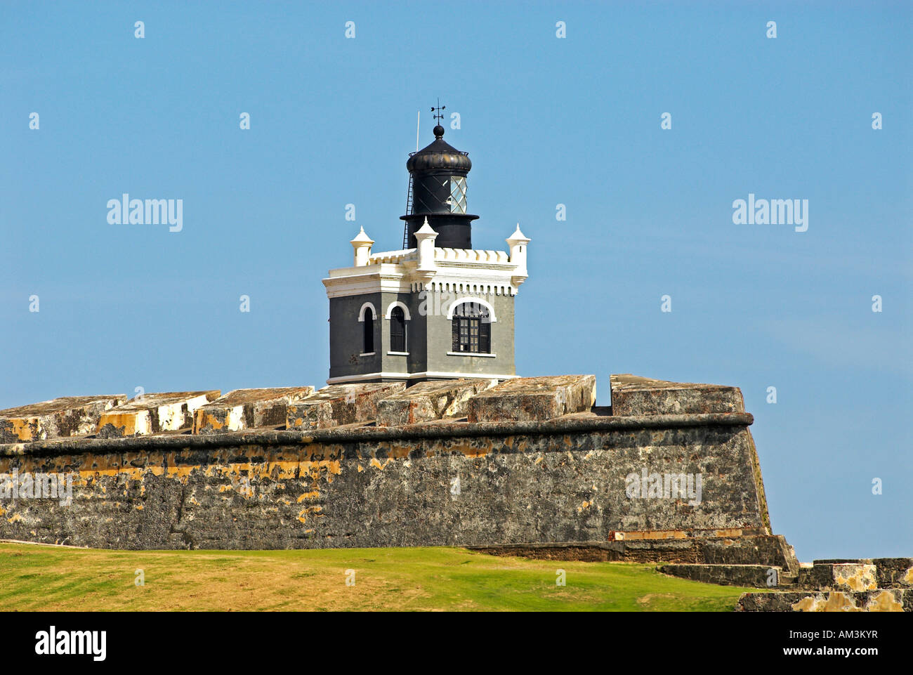 Lighthouse in El Morro, San Juan, Puerto Rico, USA Stock Photo - Alamy