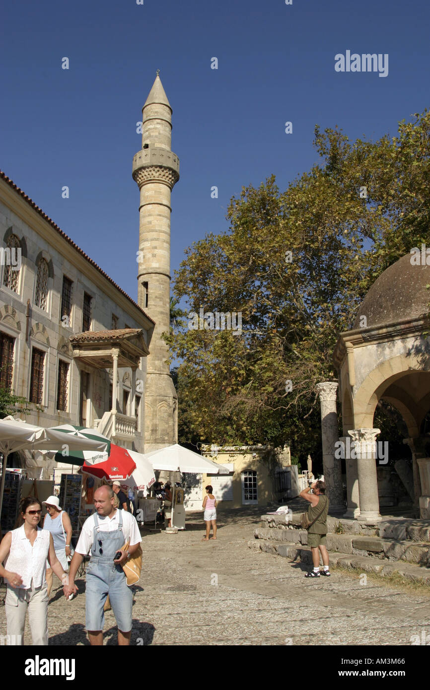 greece dodecanese kos town the Logia and Mosque of Hassan Pasha Ottoman ...