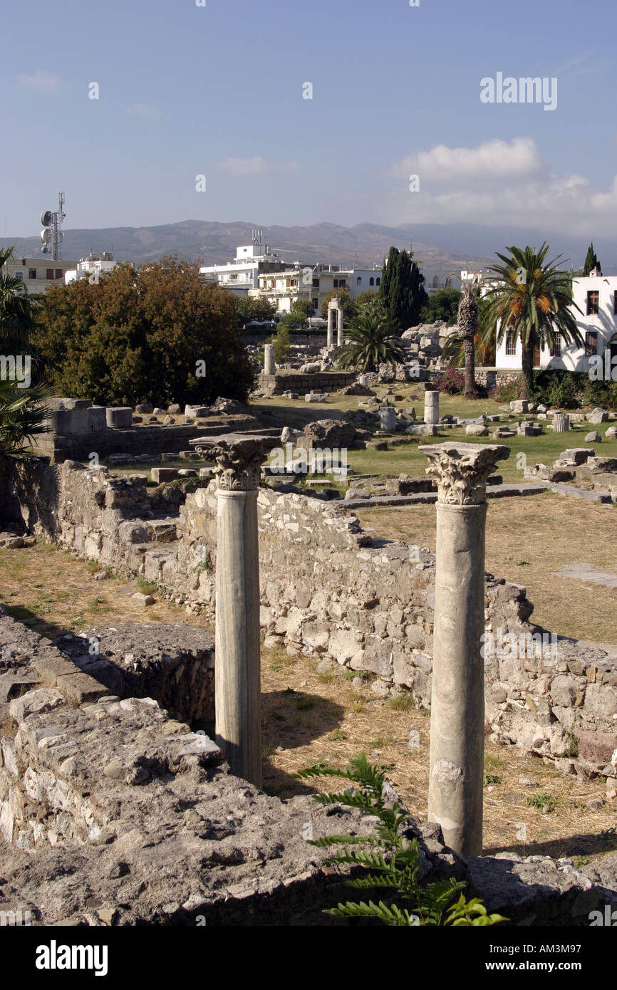 greece dodecanese kos island the ruins of ancient kos town Stock Photo ...