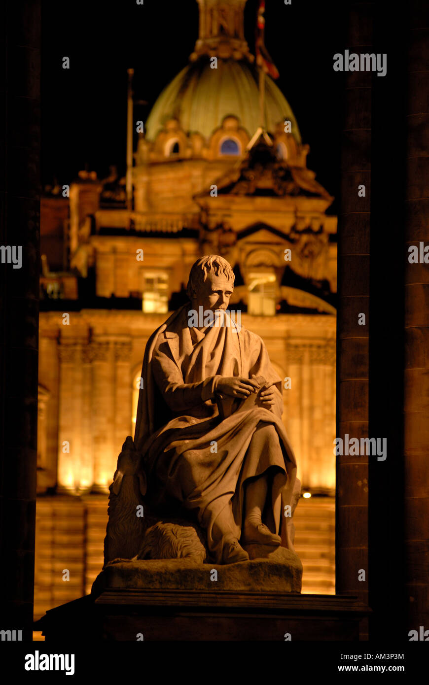 Sir Walter Scott statue scott monument at night edinburgh scotland ...