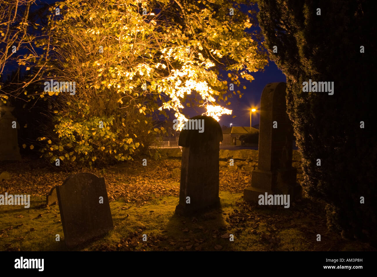 Graveyard at night hi-res stock photography and images - Alamy