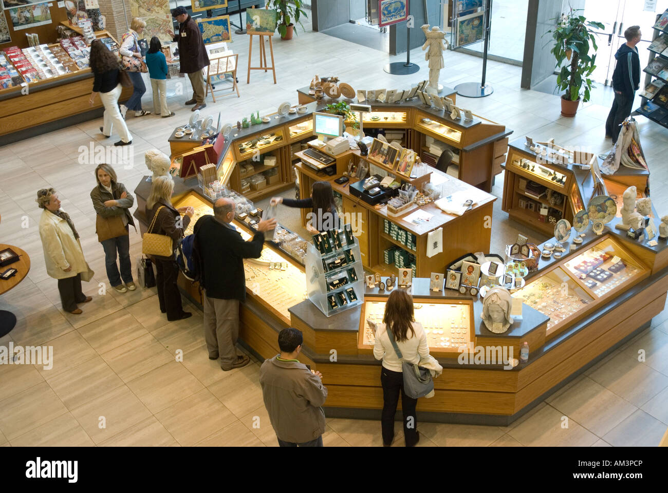 Shop inside the Vatican Museum Rome Italy Stock Photo - Alamy