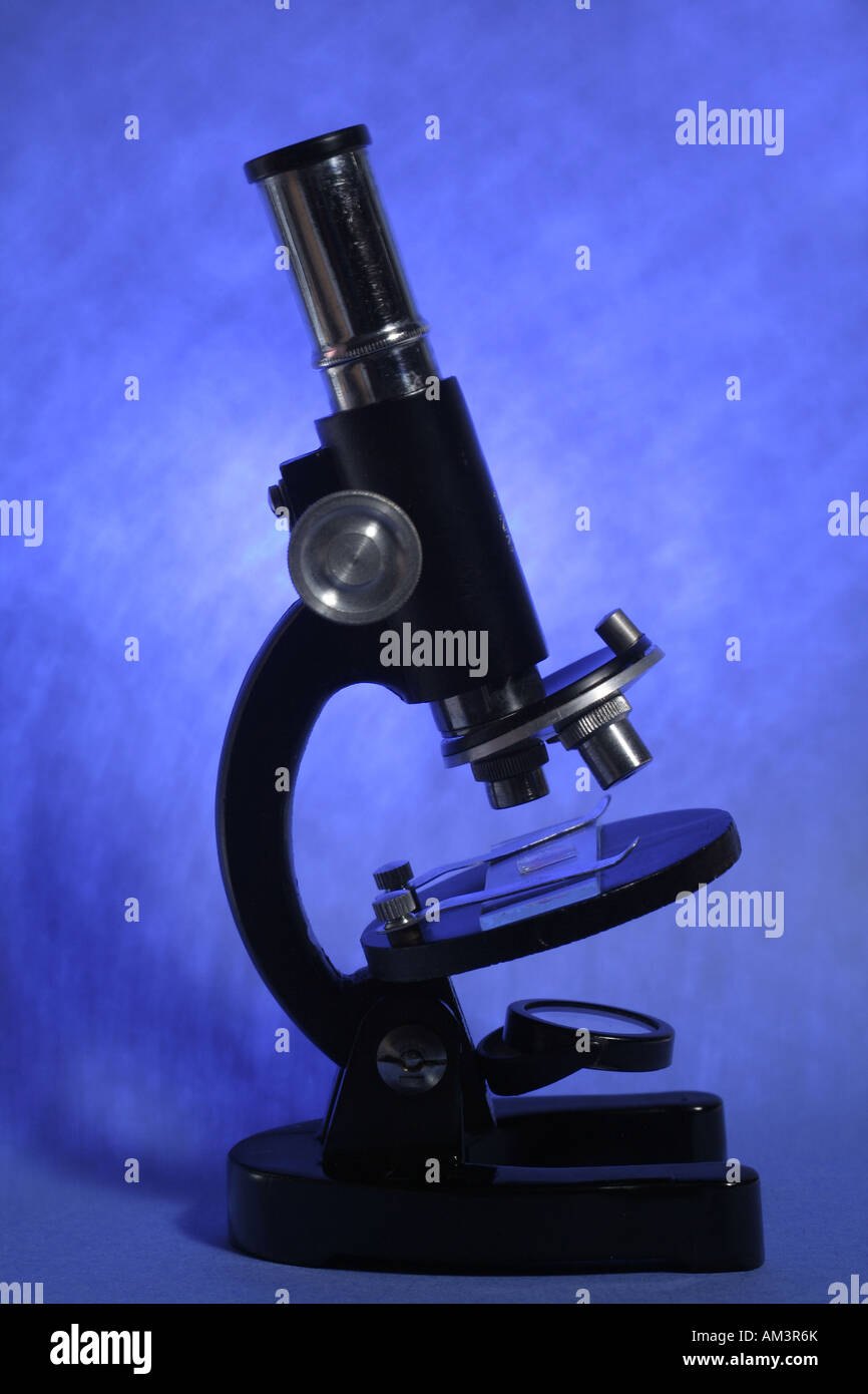 Old style optical microscope symbolic of SCIENCE Stock Photo - Alamy