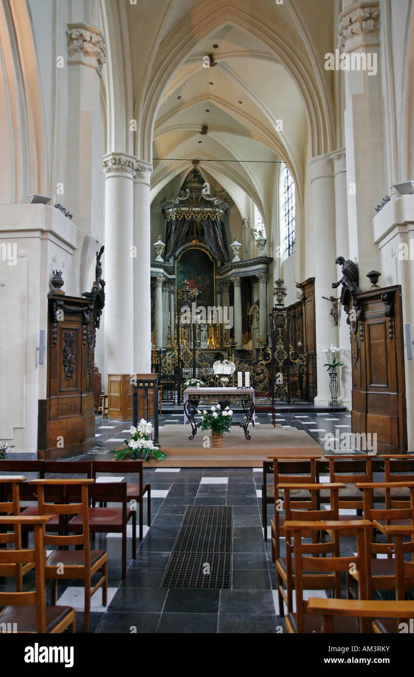 The Saint Nicholas Church Brussels Belgium Europe Stock Photo - Alamy