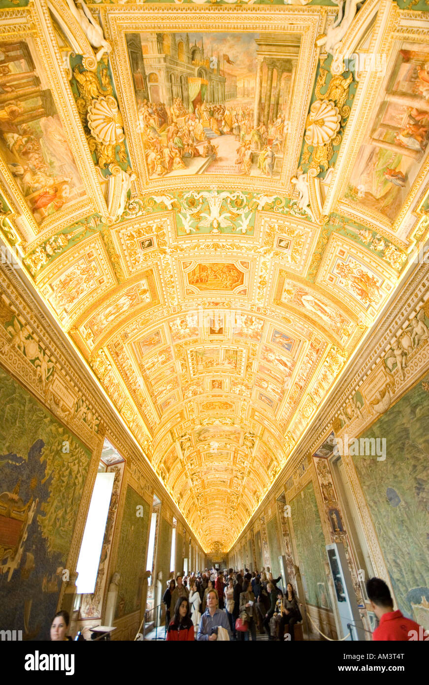 The Gallery of Maps in the Vatican Museum Rome Italy Stock Photo - Alamy