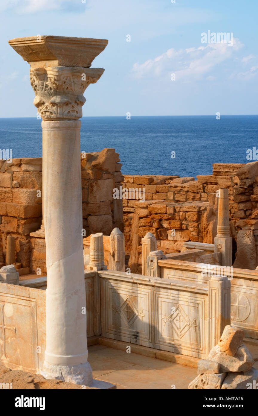 Byzantine Church Al Athrun Libya Portrait Stock Photo - Alamy