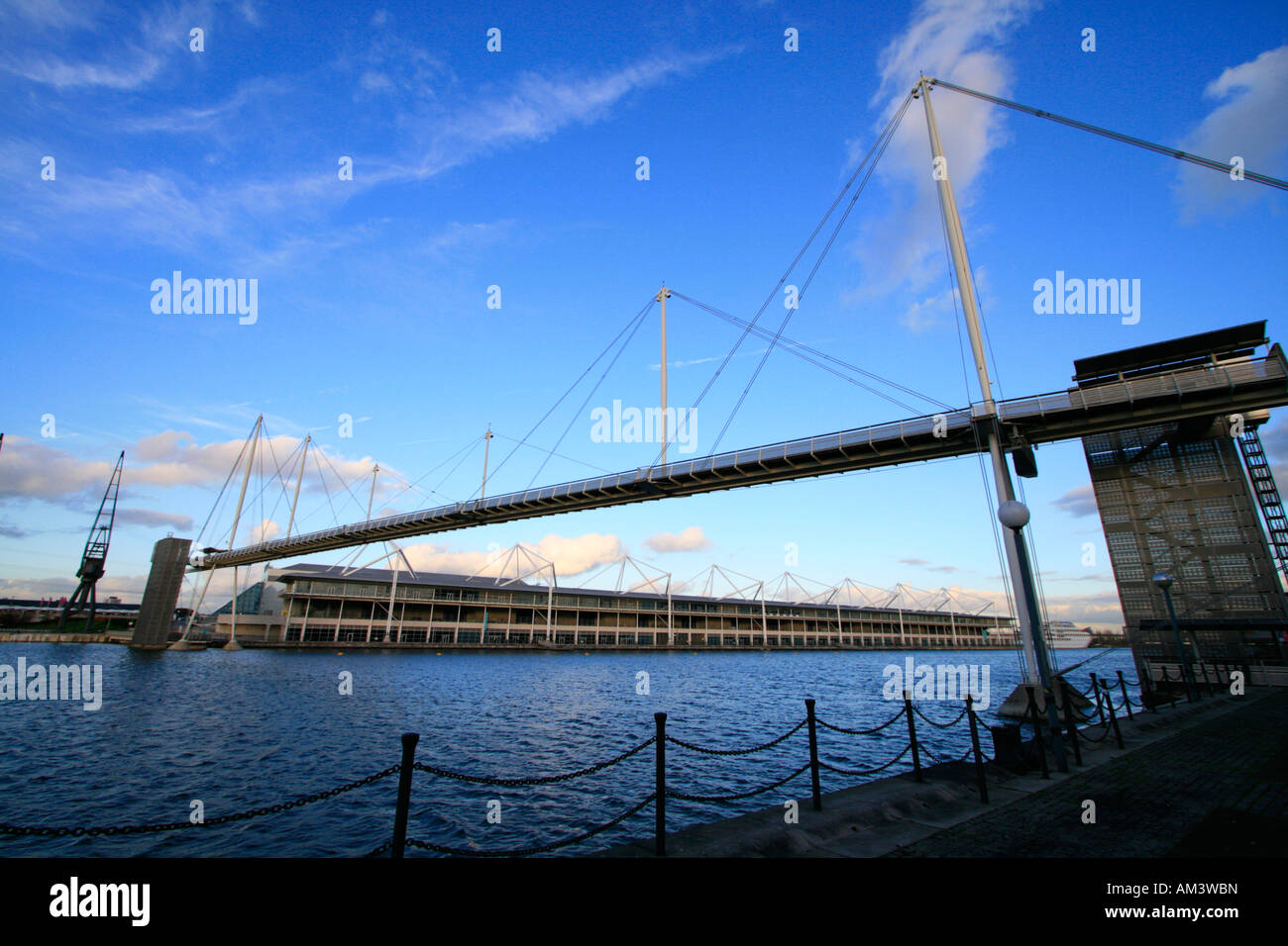 The Royal Victoria Dock Bridge is a signature high-level footbridge ...
